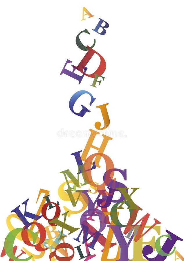 Falling letters stock vector. Illustration of alphabet - 31529746
