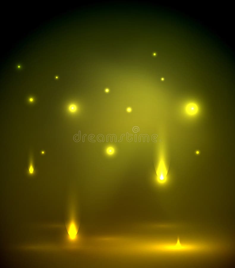 Falling lights in darkness stock vector. Illustration of effect - 91642251