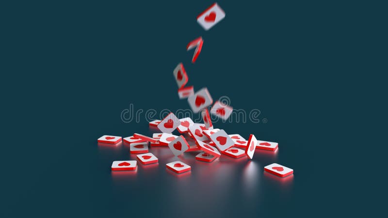 Red Like Icons with Numbers, Vector Illustration Stock Vector ...