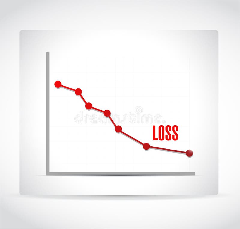 Falling Loss Graph Illustration Design Stock Illustration ...