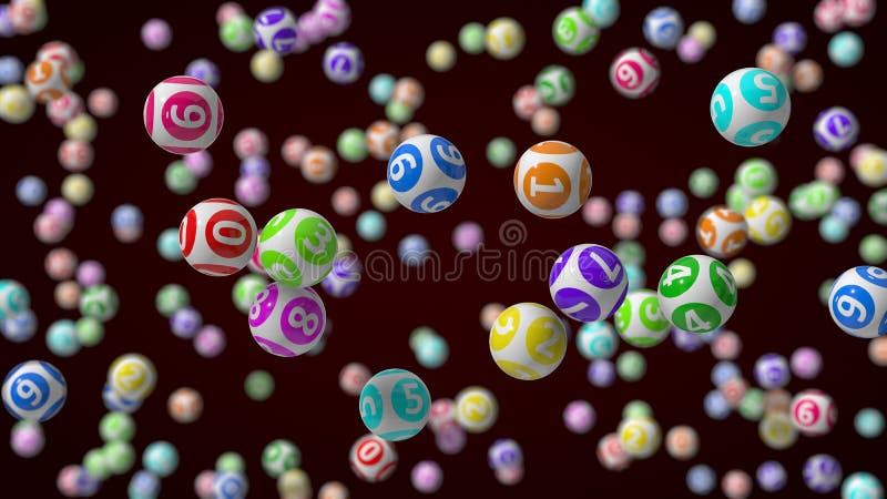 Falling Lottery Balls with Depth of Field Effect. Stock Illustration ...