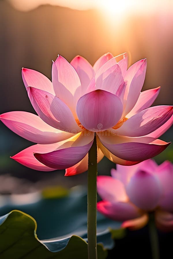 Falling Lotus Petals that Dissolve As they Touch the Ground Stock ...