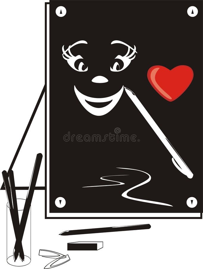 Falling in Love. Abstract Drawing Stock Vector - Illustration of cilia ...