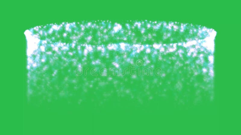 Falling Magical Glitter Particles in Circular Shape on Green Screen ...