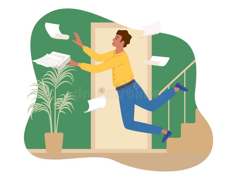 Man Falling Down Stairs Stock Illustrations – 251 Man Falling Down ...