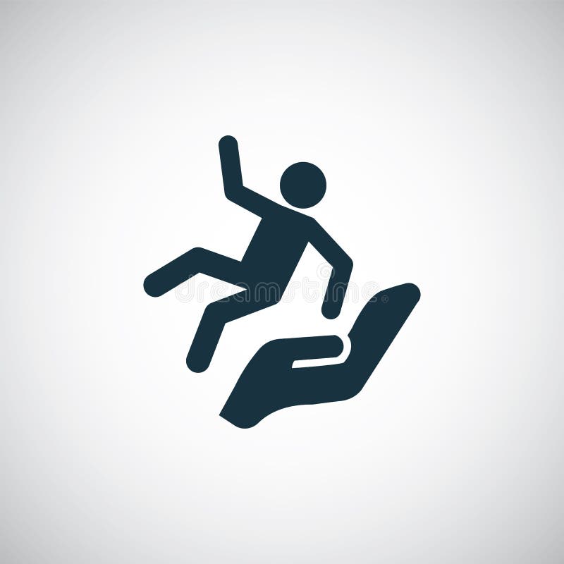 Falling man icon stock vector. Illustration of rescue - 157300186