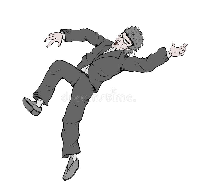 Falling man illustration stock vector. Illustration of scared - 298422751