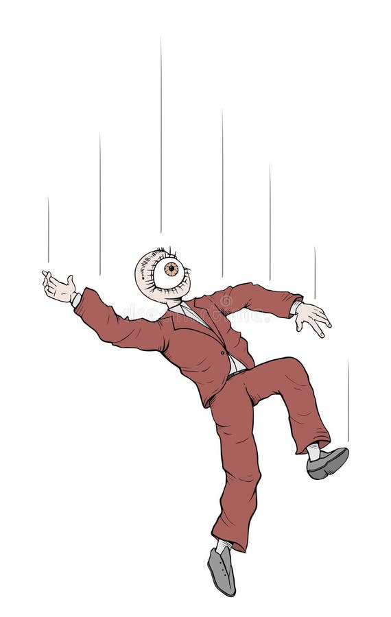 Falling man illustration stock vector. Illustration of toppling - 298422757