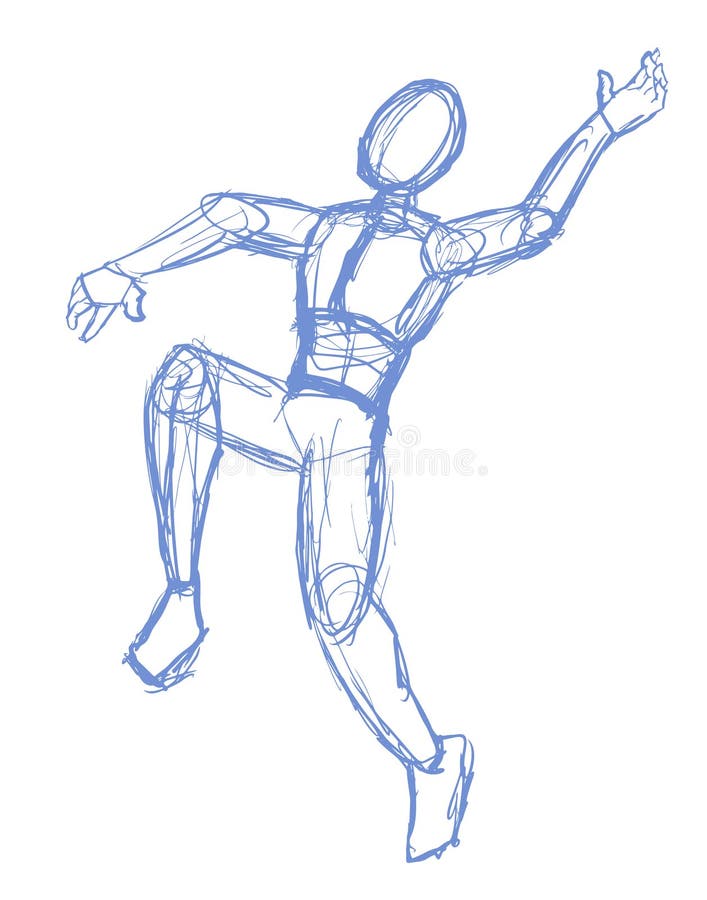 Falling man illustration stock vector. Illustration of draw - 309080357