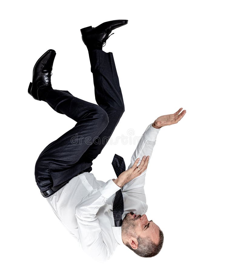Man falling down stock image. Image of danger, portrait - 66081993
