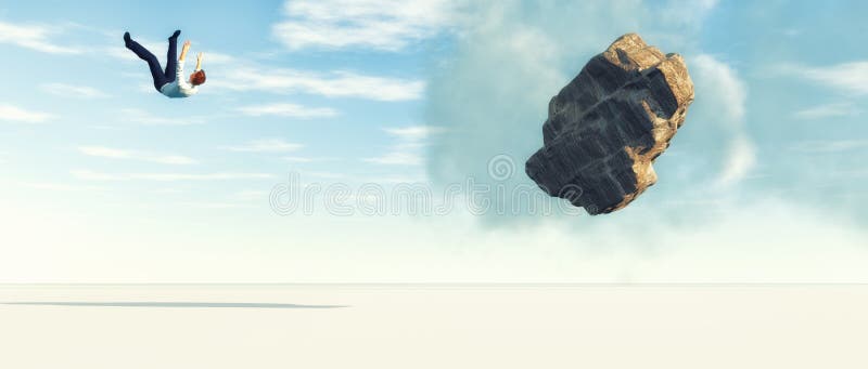 Falling man from sky stock illustration. Illustration of risk - 158685592