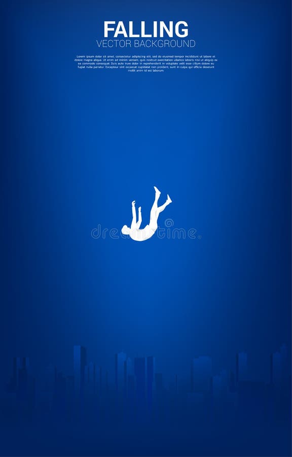 Falling Man from the Sky To Big City: Stock Vector - Illustration of ...