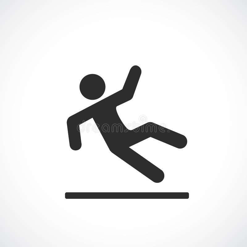 Person Falling Down the Stairs Icon Stock Vector - Illustration of ...