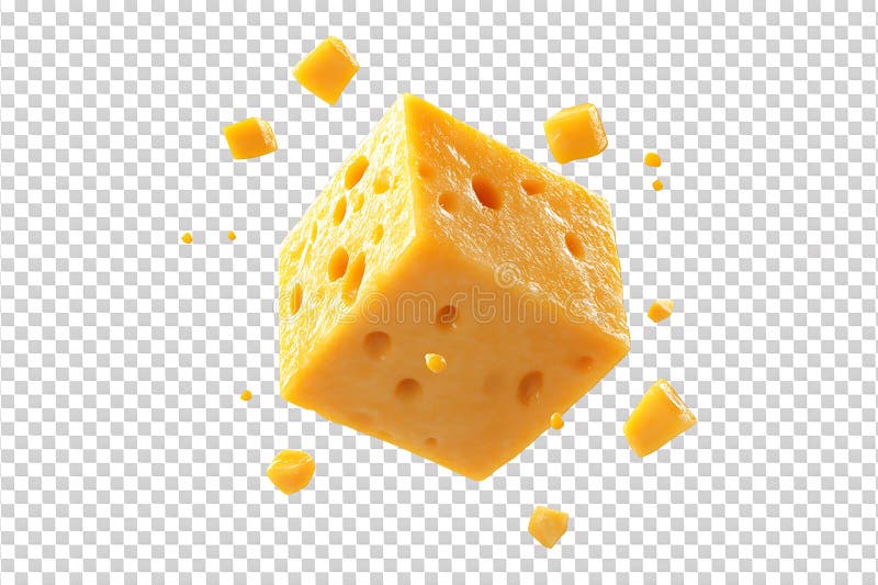 Falling Mango Cube Isolated on Transparent Background PNG Stock Image ...