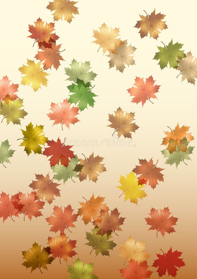 Falling Maple Leaves Made in Illustrator Cs4 Stock Vector ...