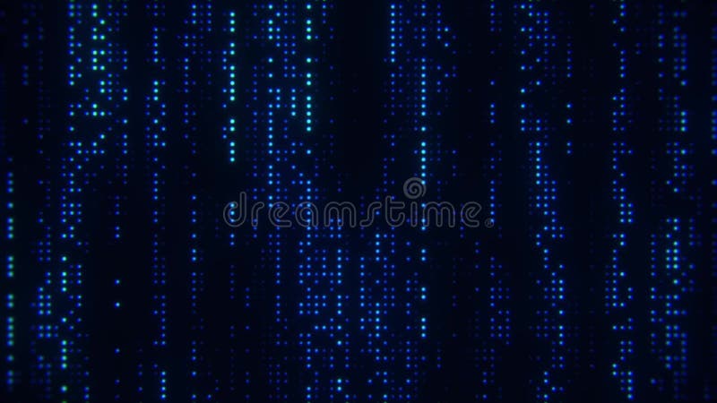 Falling Matrix Digital Blue Dots Loop Motion Background Stock Video ...