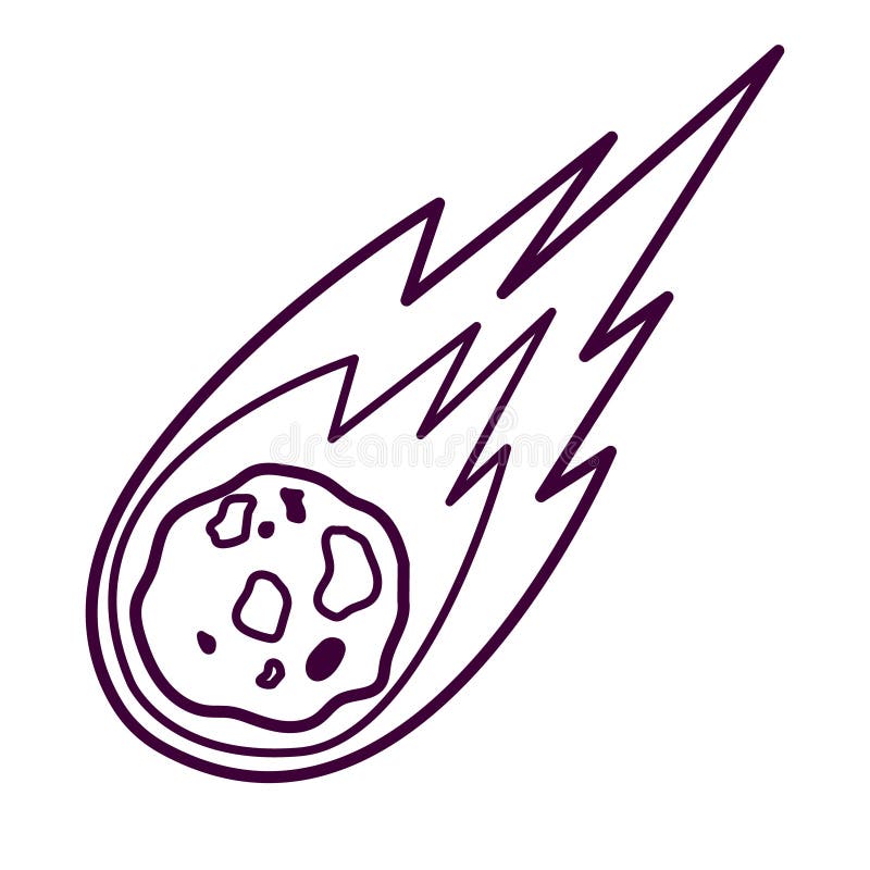 Falling Meteor Icon Vector. this Meteor Symbol is the Icon that Lights ...