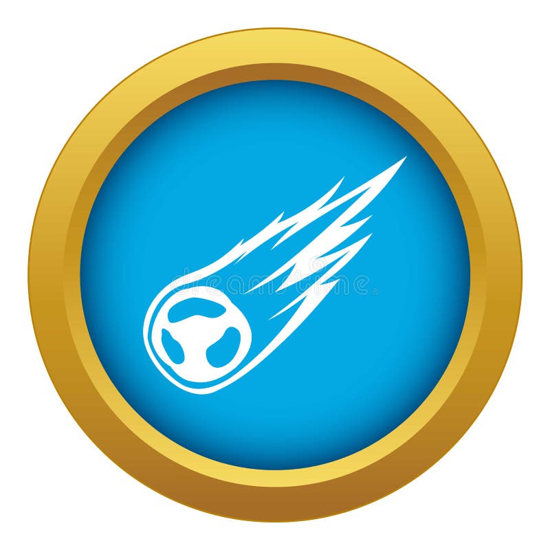 Falling Meteor with Long Tail Icon Blue Vector Isolated Stock Vector ...
