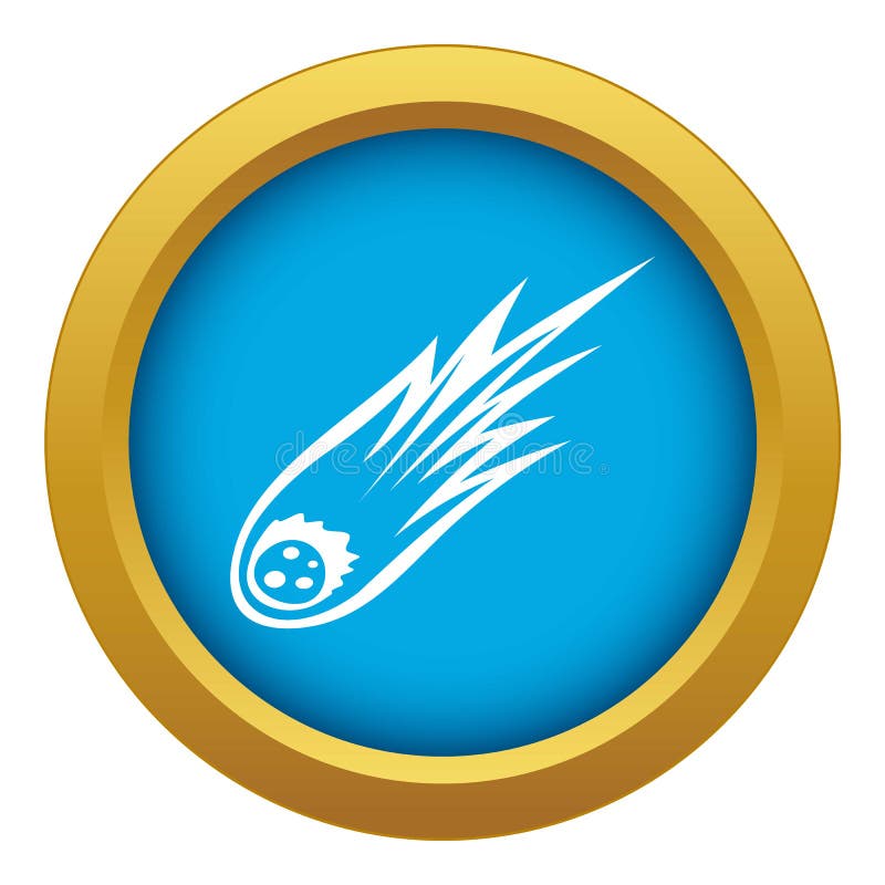 Falling Meteor with Long Tail Icon Blue Vector Isolated Stock Vector ...