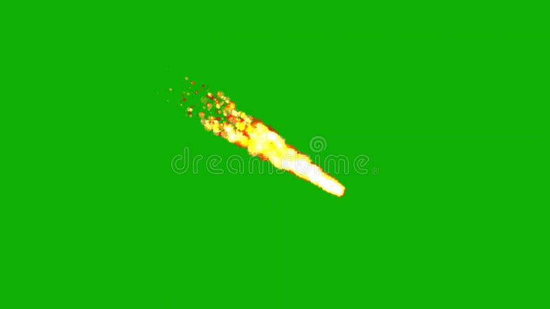 Falling Meteor Motion Graphics with Green Screen Background Stock Video ...