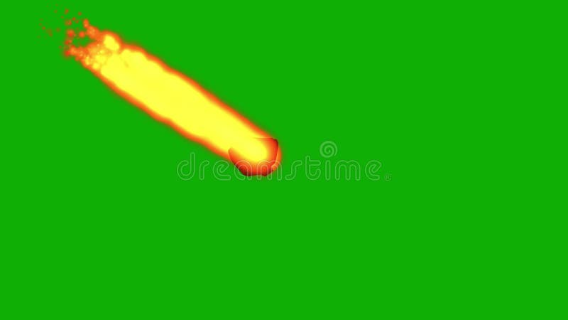 Falling Meteor Motion Graphics with Green Screen Background Stock Video ...