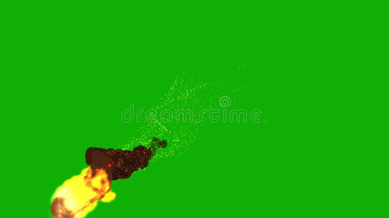 Falling Meteor Motion Graphics with Green Screen Background Stock Video ...
