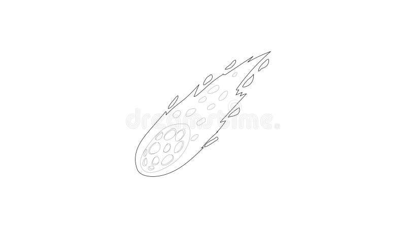 Meteorite 3D animation. stock footage. Video of leaving - 276222462