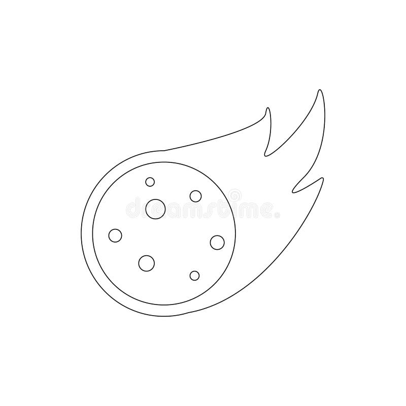 Meteorite Icon, Outline Style Stock Vector - Illustration of ball, line ...