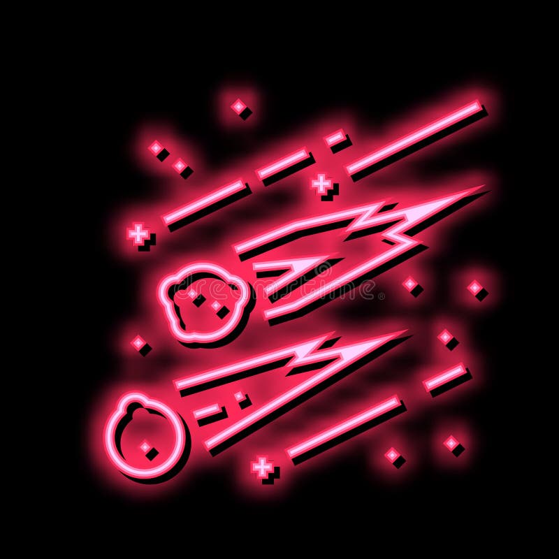 Falling Meteors Color Icon Vector Flat Illustration Stock Vector ...