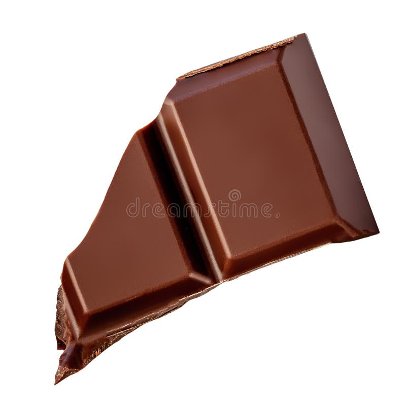 Falling Milk Chocolate Bar Pieces Isolated on White. Dark Chocolate ...