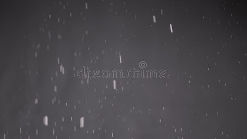 Falling Mixed Particles, Snowfall, Dust, Debris, Powder on Black ...