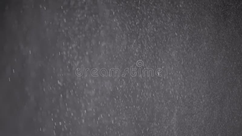 Falling Mixed Particles, Snowfall, Dust, Debris, Powder on Black ...