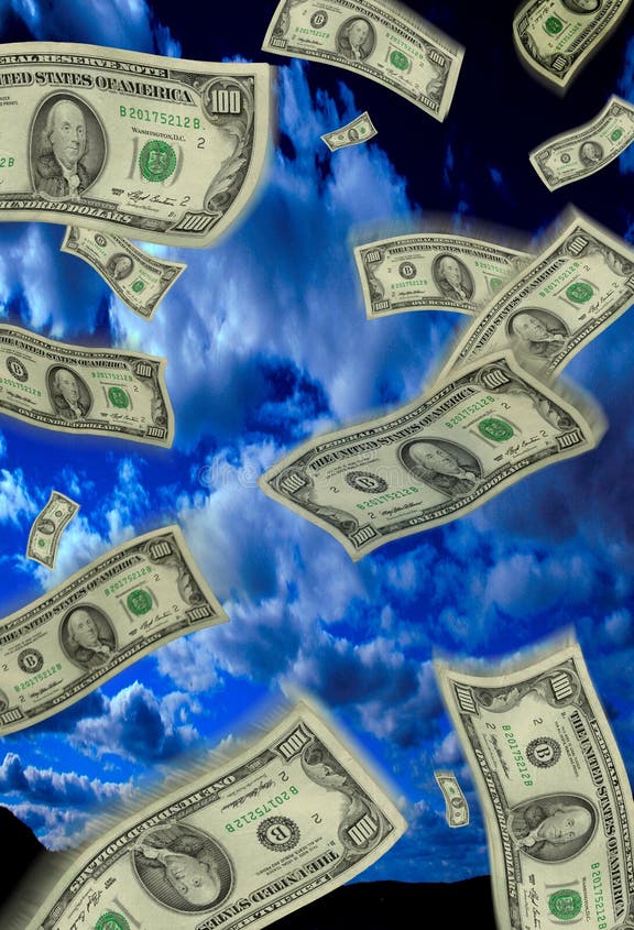 Falling Money stock illustration. Illustration of finance - 213372