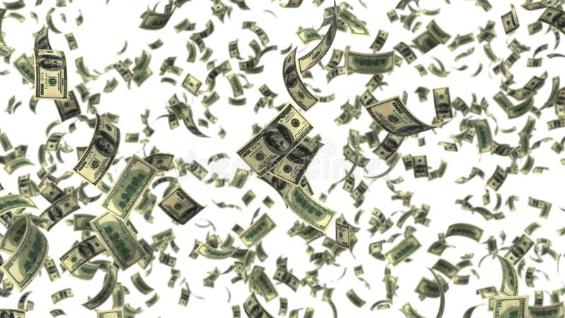 Falling Money with Alpha Transparency Channel Dollar USA USD Stock ...