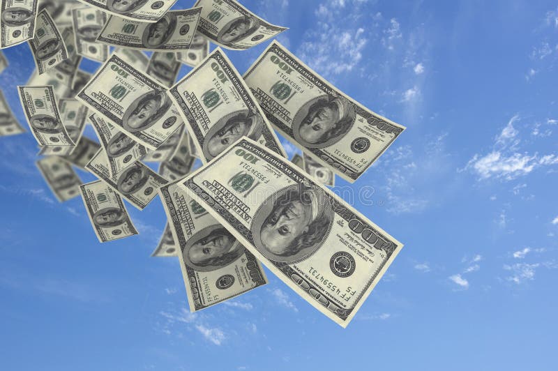 Falling money stock illustration. Illustration of objects - 3424320