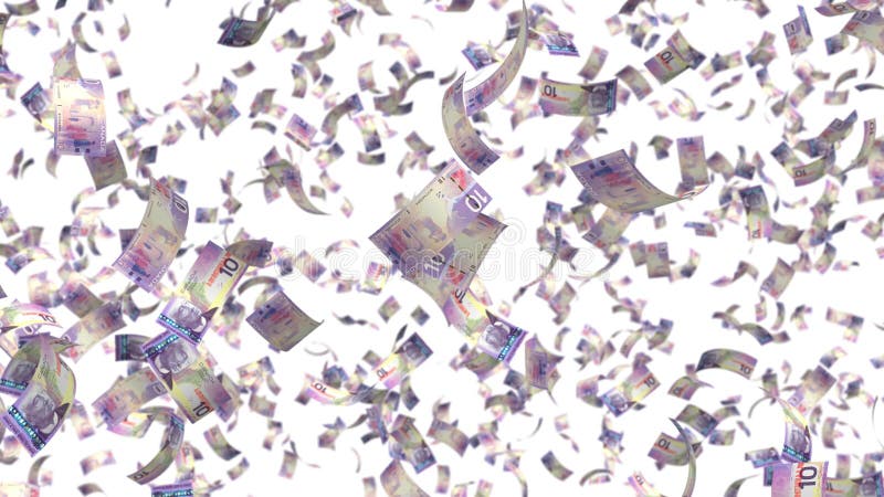 Falling Money with Alpha Transparency Channel Dollar Canada CAD Stock ...