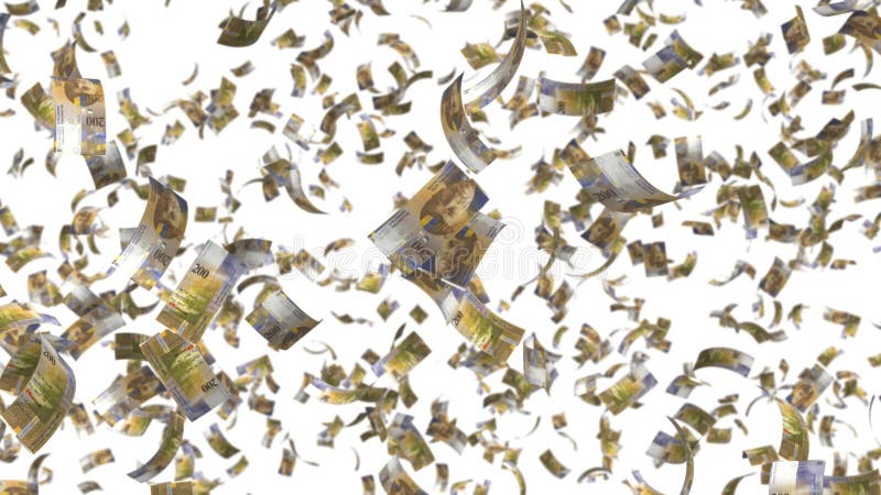 Falling Switzerland Money Banknote Animation Background Stock Footage ...