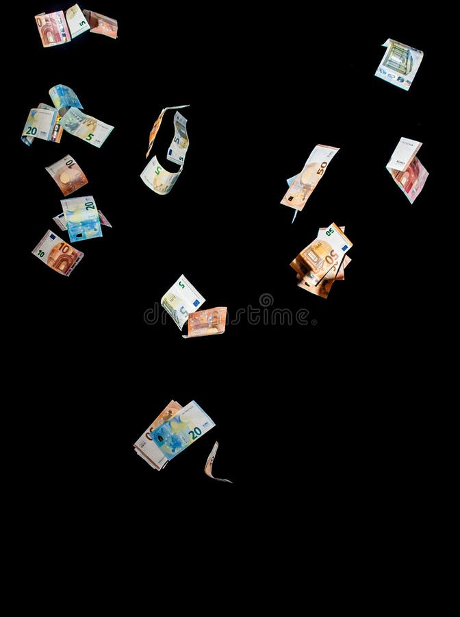 Falling Money from the Sky at Night Stock Photo - Image of lottery ...