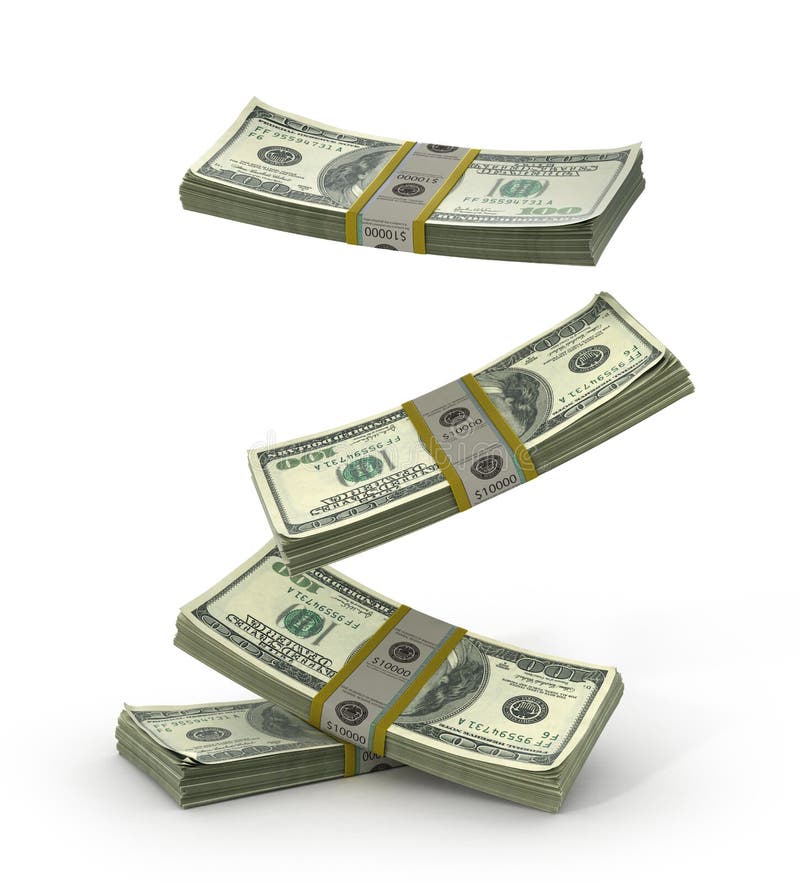 Falling Money Stack stock illustration. Illustration of falling - 83317967