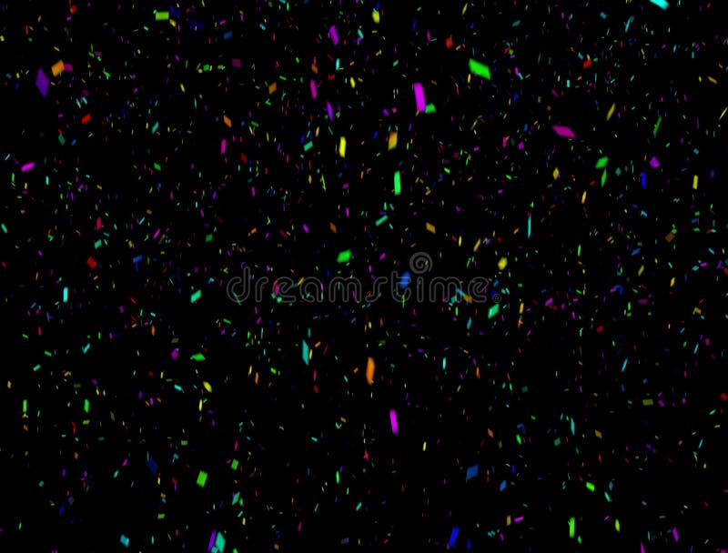 Falling Multicolor Confetti Falling Loop with Alpha Stock Footage ...