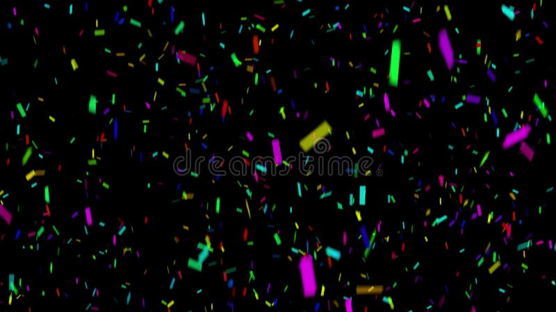 Falling Multicolor Confetti Falling Loop with Alpha Stock Video - Video ...