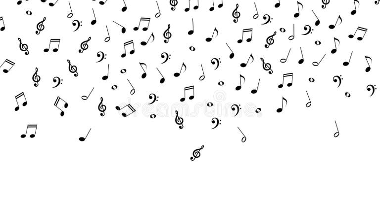 Falling Music Notes, Musical Background. Vector Illustration Isolated ...
