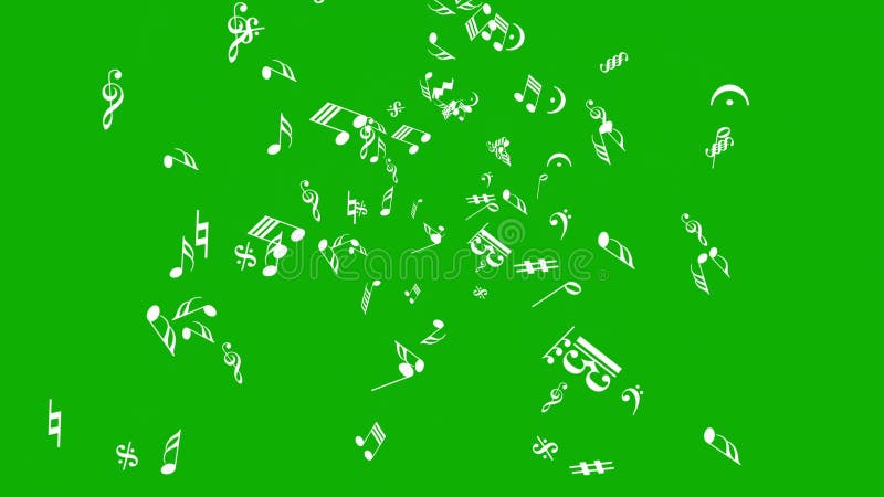 Musical Symbols Frame Motion Graphics with Green Screen Background ...