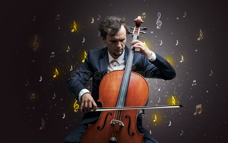 Falling Notes with Classical Musician Stock Image - Image of diverse ...