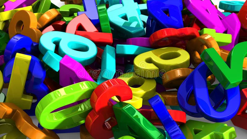 Falling Number on White Background. Isolated 3D Render Stock Footage ...