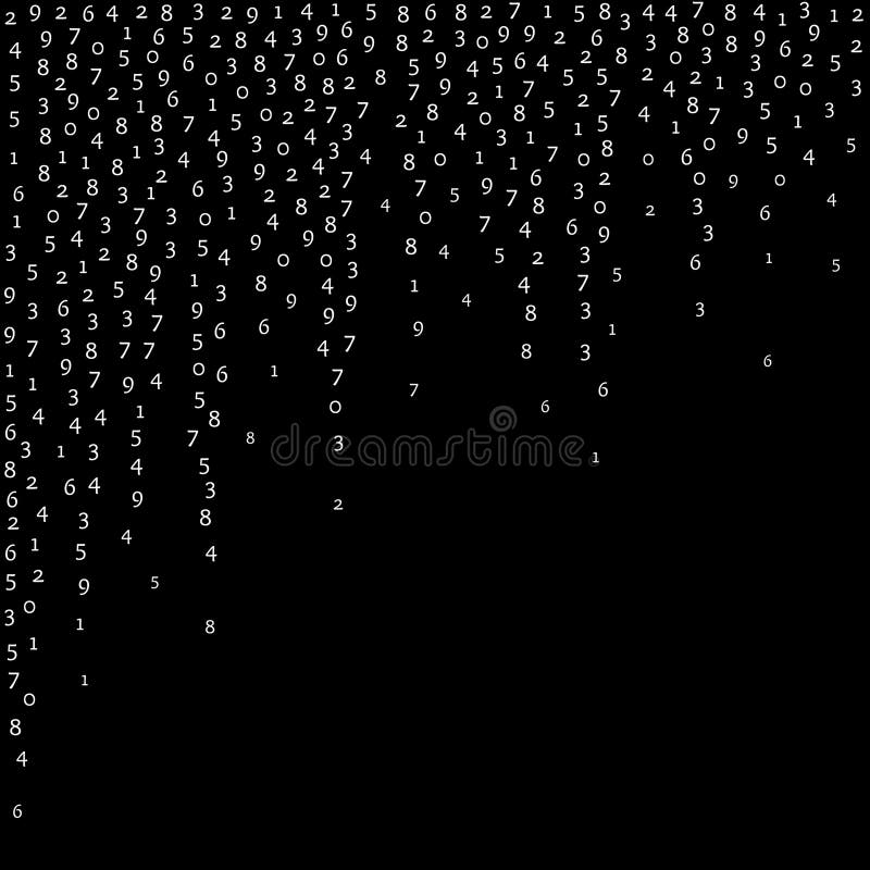 Falling Numbers. Math Study Concept Stock Photo - Image of vector ...