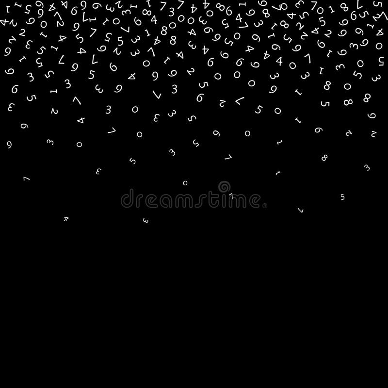 Falling Numbers. Math Study Concept Stock Photo - Image of vector ...