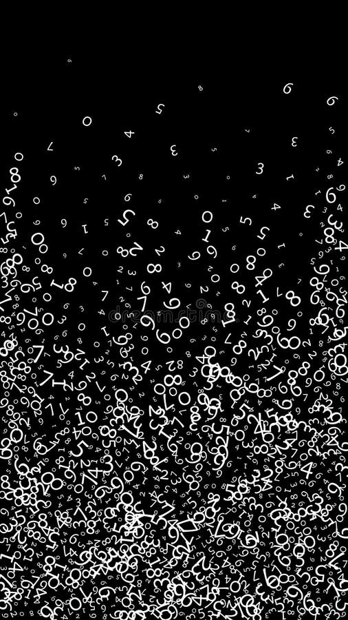 Flying Digits and Numbers. School Stock Illustration - Illustration of ...