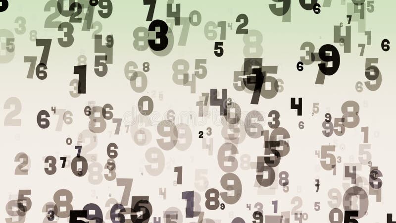 Falling Numbers Motion Graphics with Green Screen Background Stock ...