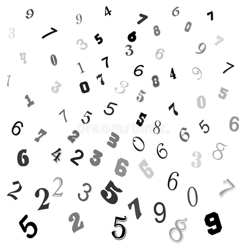 Falling Numbers, Digits Beautiful Background Design Wallpaper Stock ...